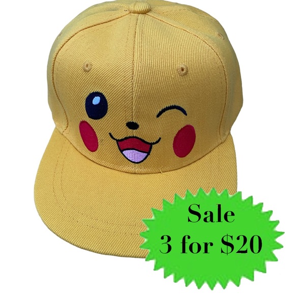 Pokemon | Accessories | Pikachu Pokmon Kids Hat Embroidered Cartoon ...